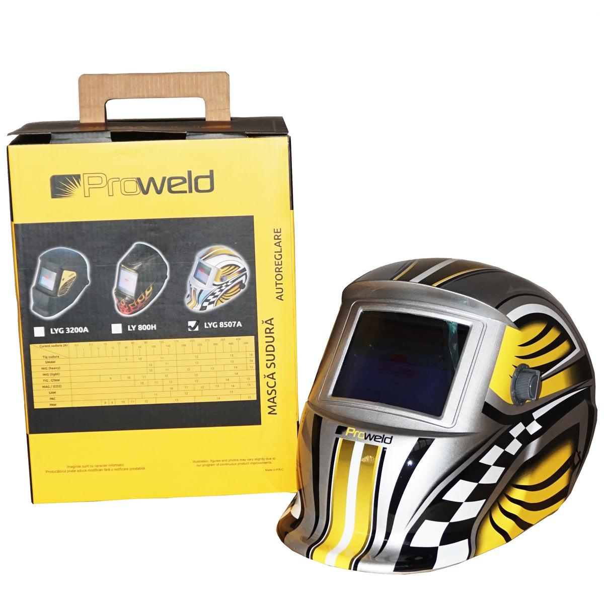 Masca sudura automata LCD ProWELD LYG-8507A, reglabila, clasa optica 1 – Garden