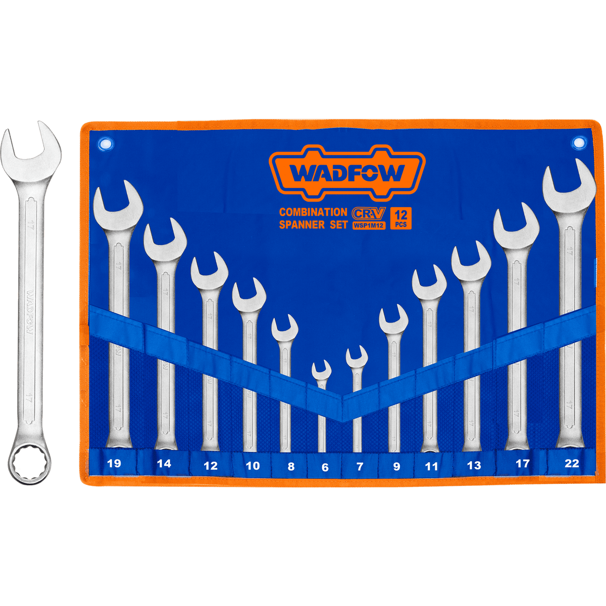 Set 12 chei combinate Wadfow, 6-22mm, otel Cr-v – Garden