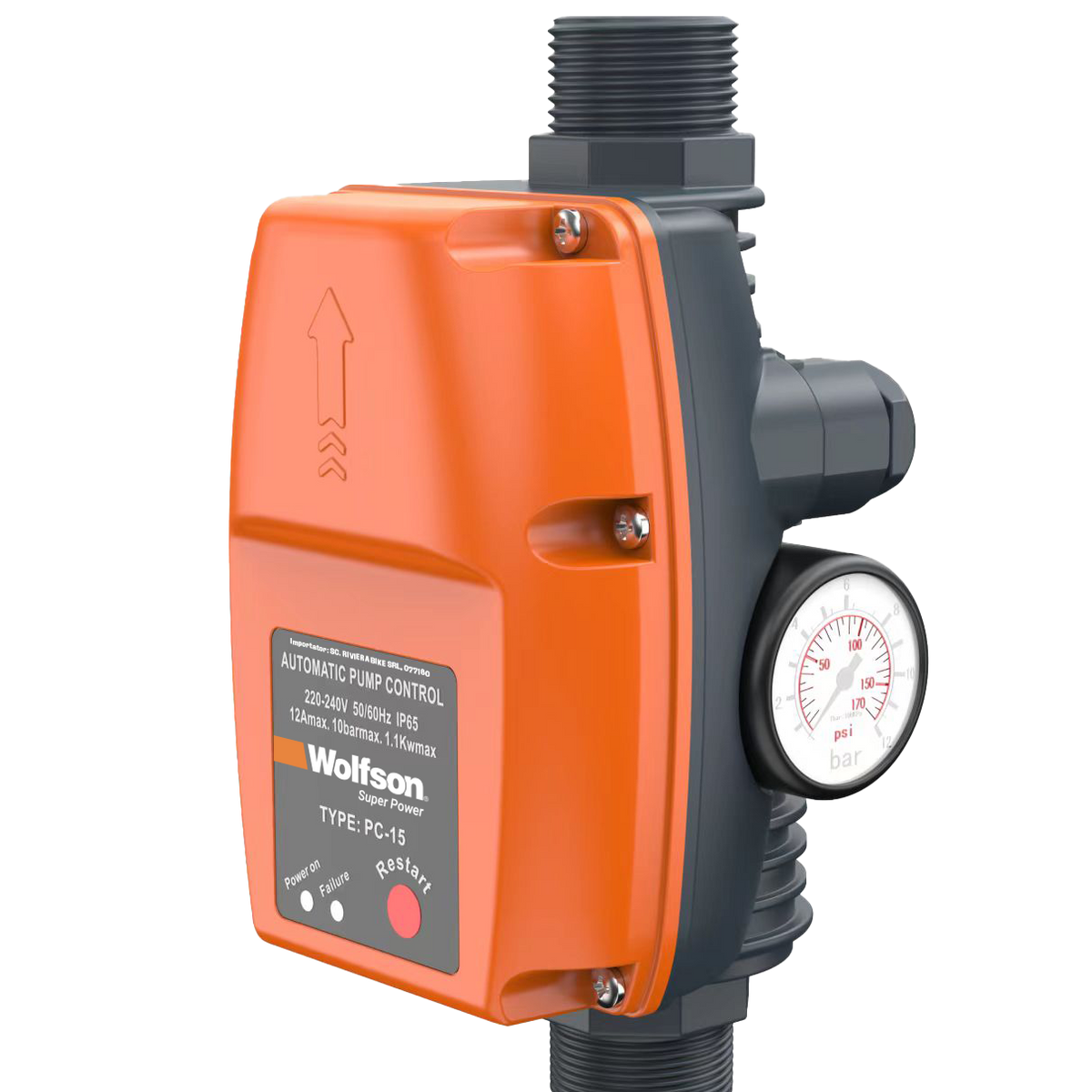 Presostat electronic Wolfson PC-15, 1500W, 1", 10 bar – Garden